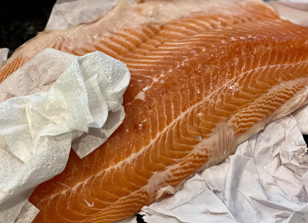 Salmon Wellington (entire side of a salmon) - 3CatsFoodie
